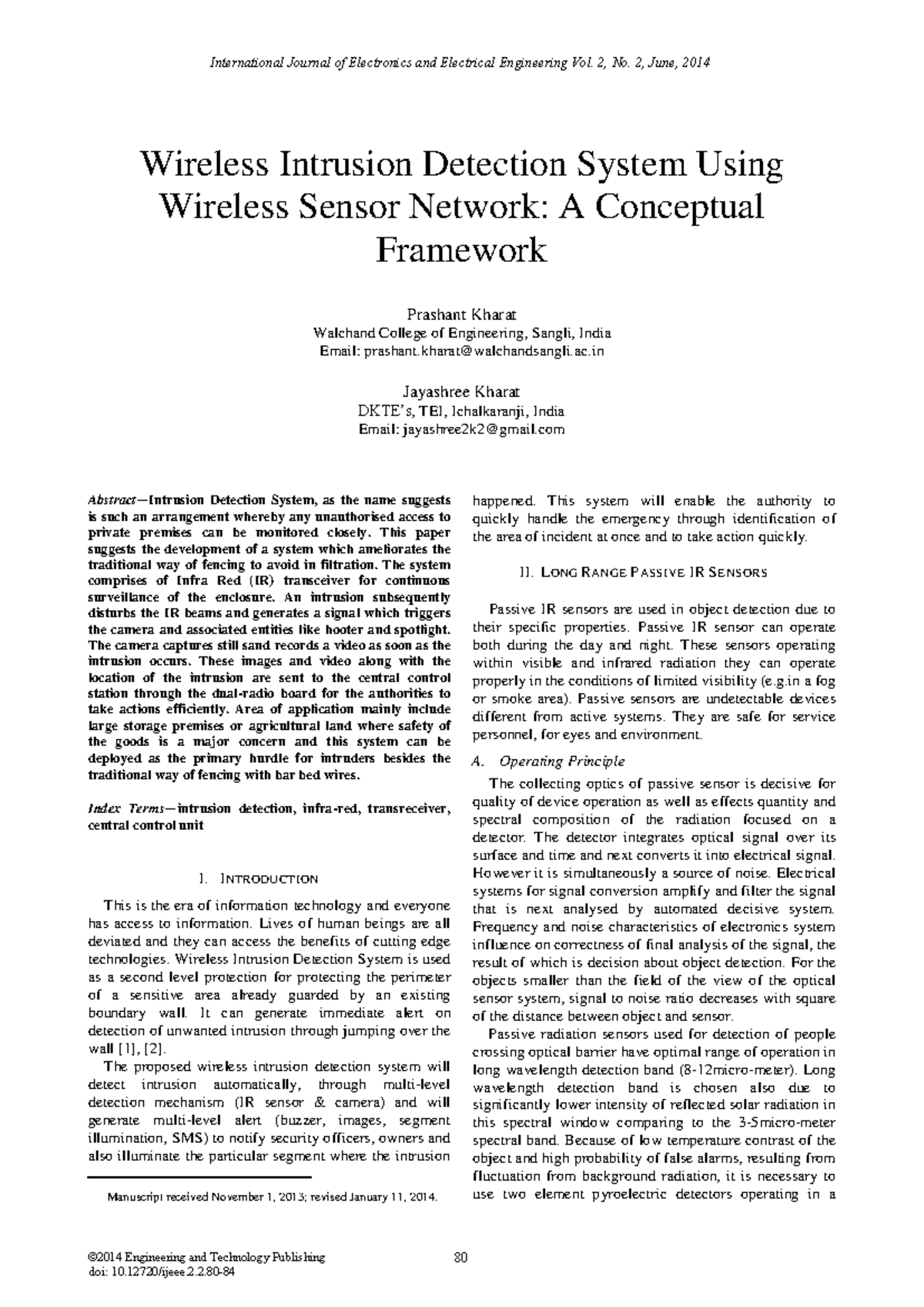 Wireless Intrusion Detection System Using Wsn Wireless Intrusion Detection System Using