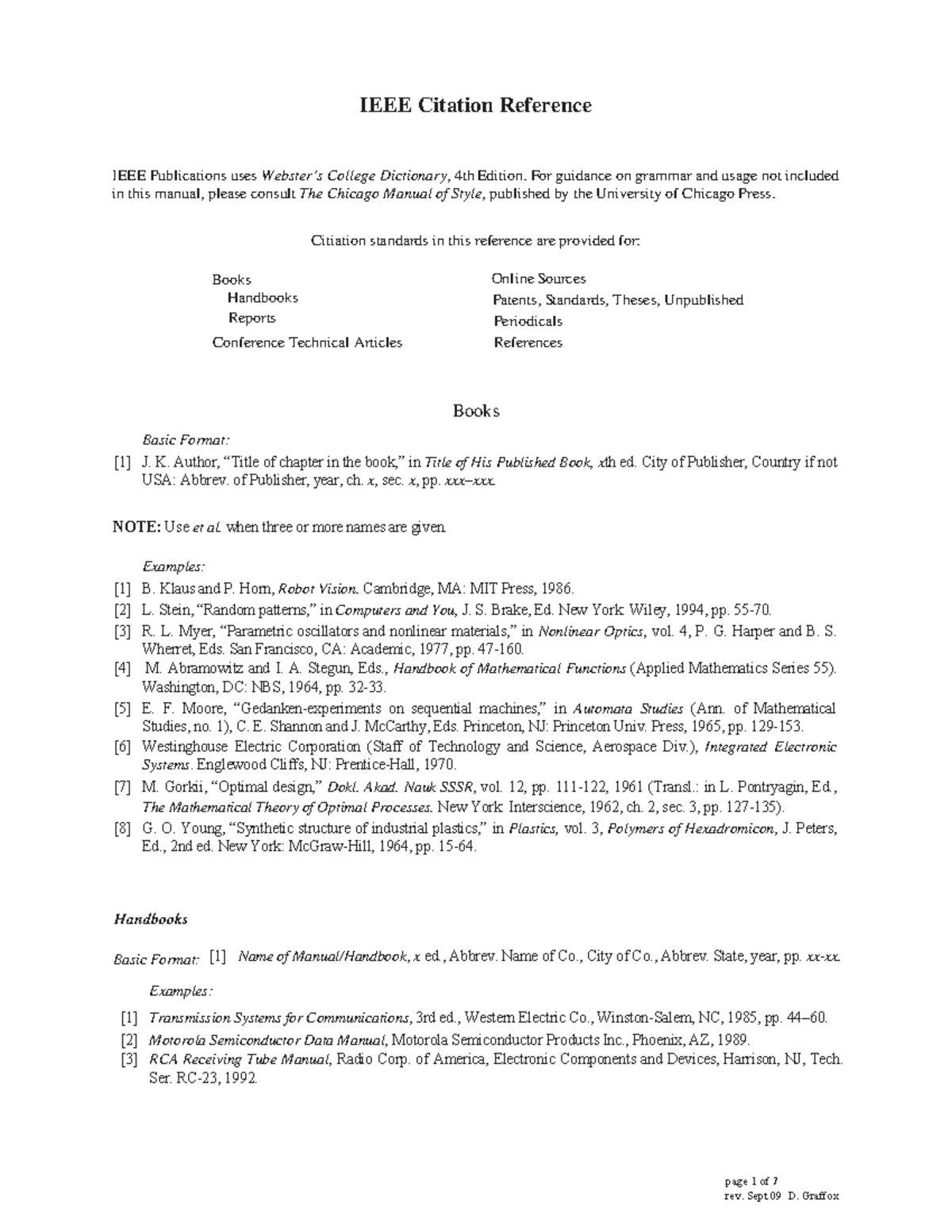 CG1111 AY202021 Sem1 IEEE Reference - IEEE Citation Reference IEEE ...