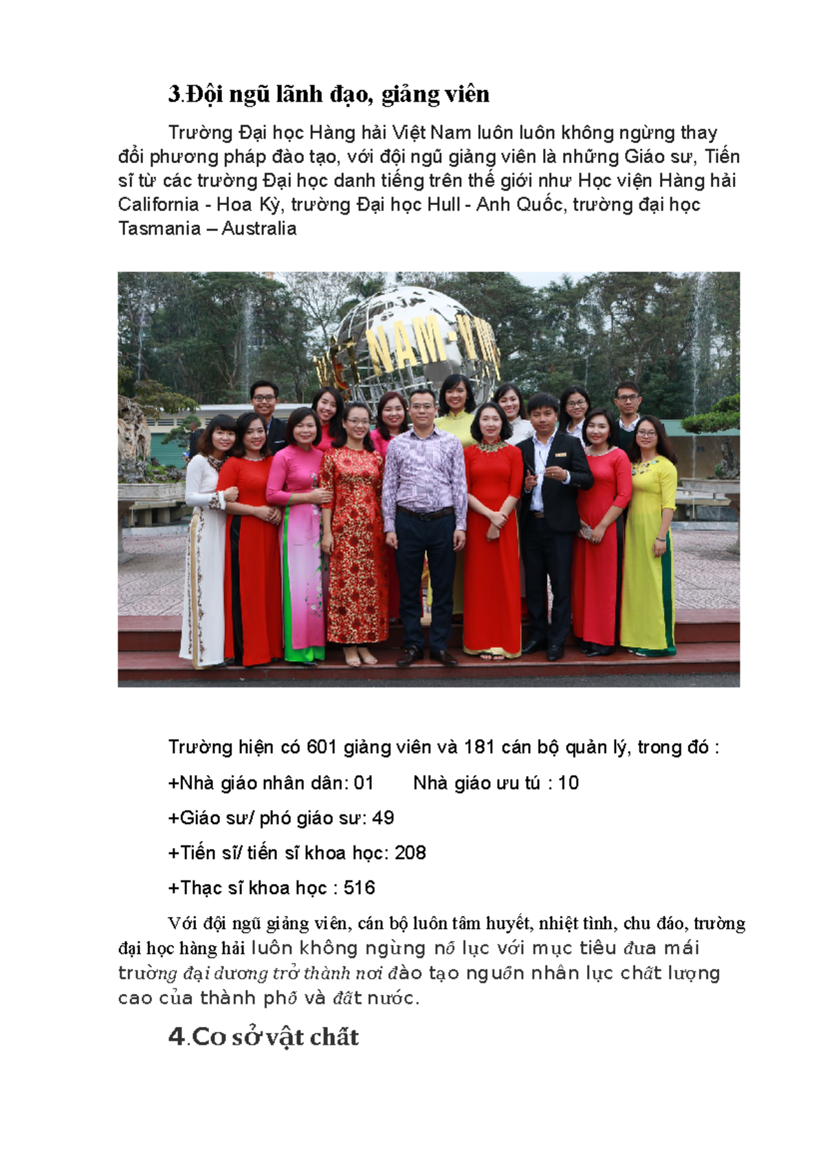 Gioi thieu truong dhhh Ng Tam - 3. Đội ngũ lãnh đạo, giảng viên Trường ...