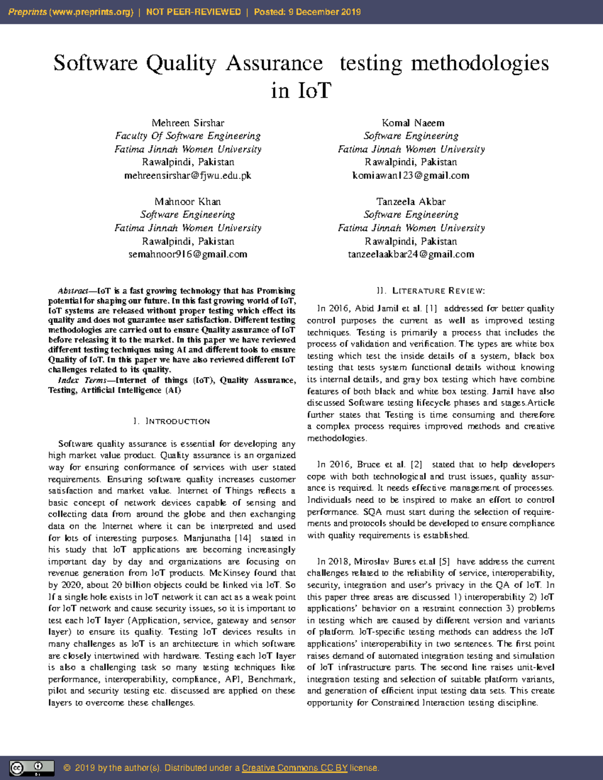 Week 1 paper 2 - Assignment week 1 - Software Quality Assurance testing ...