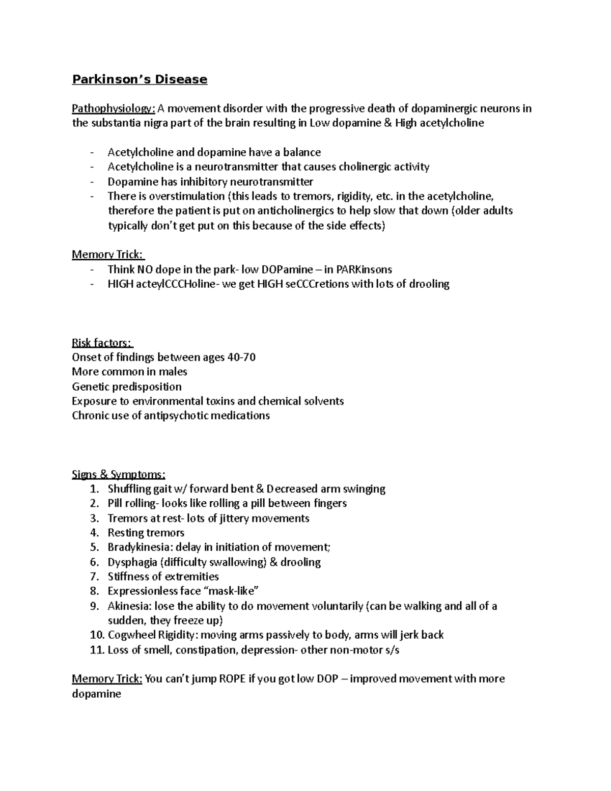Mobility study guide - Parkinson’s Disease Pathophysiology: A movement ...