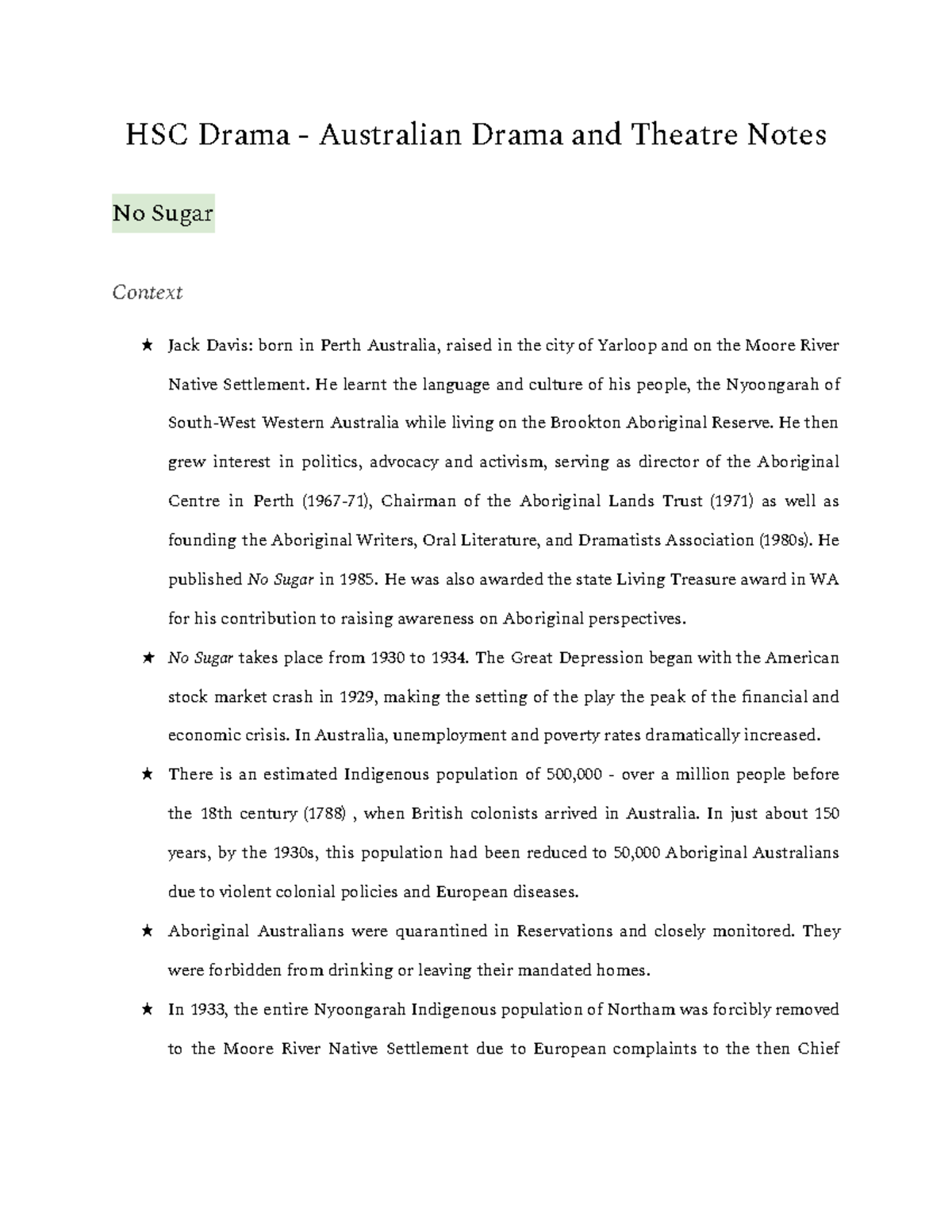 HSC Drama - Australian Drama and Theatre Notes - Google Docs - HSC ...