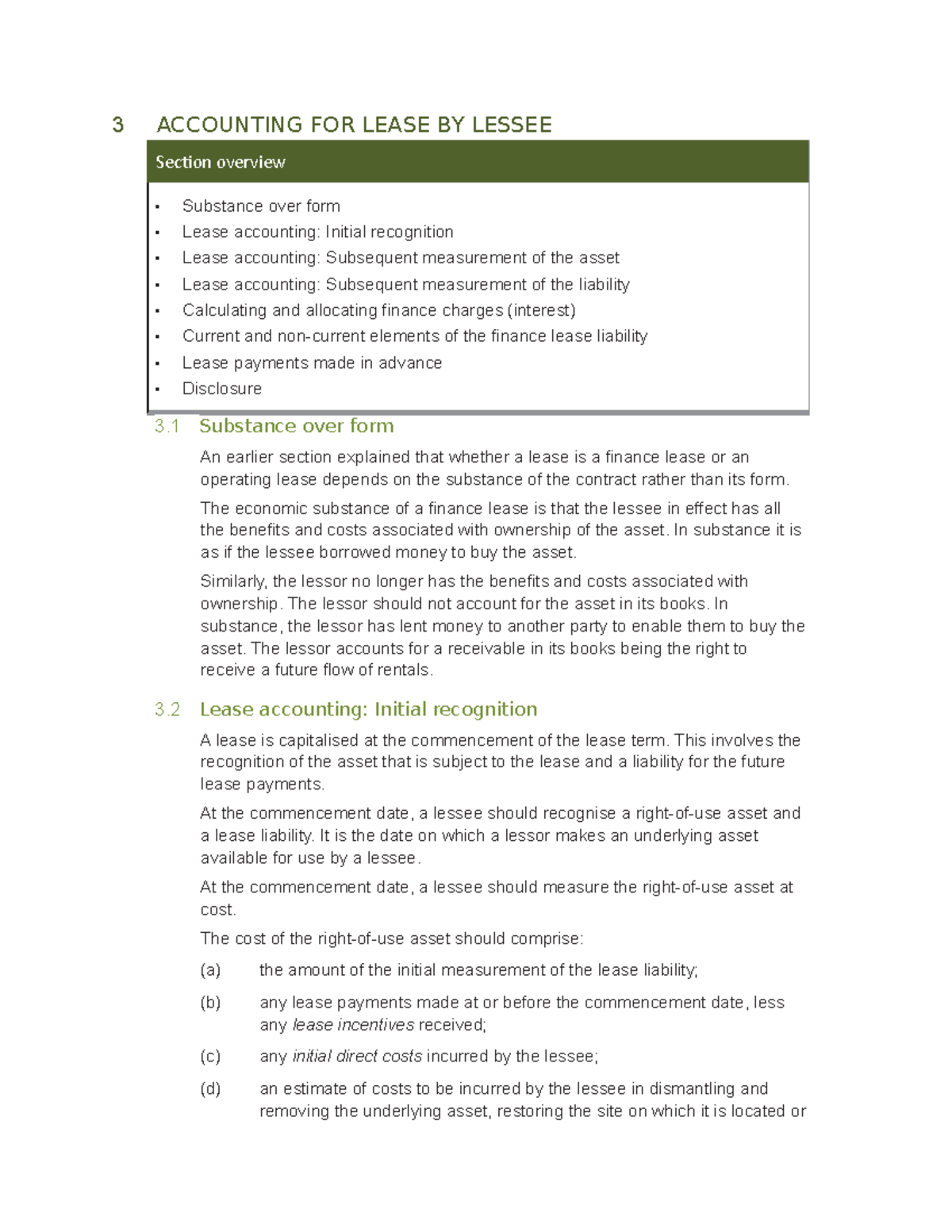 Accounting For Lease By Lessee - 3 ACCOUNTING FOR LEASE BY LESSEE ...