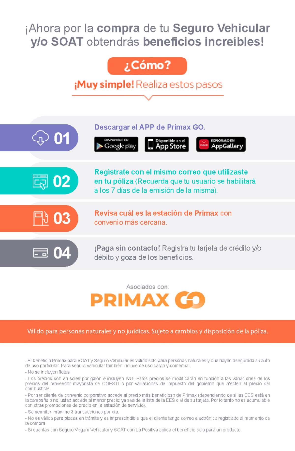 Pasos- Beneficio Primax Soat y Veh 202210072001 - ¡Ahora por la compra ...