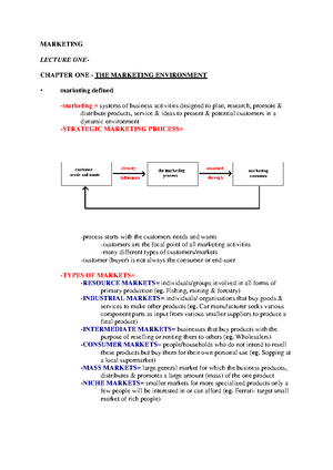 Marketing Foundations Textbook - Chapter 2 - Chapter 2 2 The marketing ...