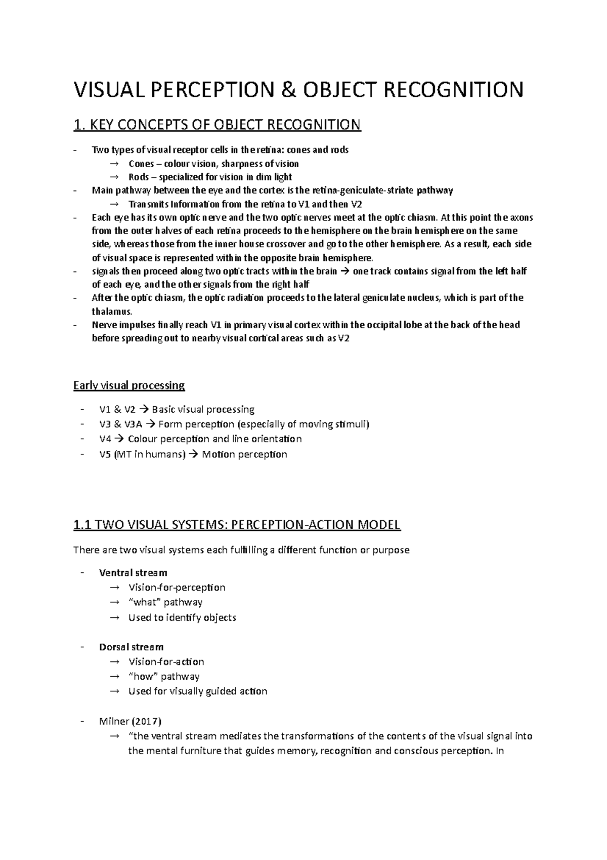 2. Visual Perception & Object Recognition - PSYU9AC - Stirling - Studocu