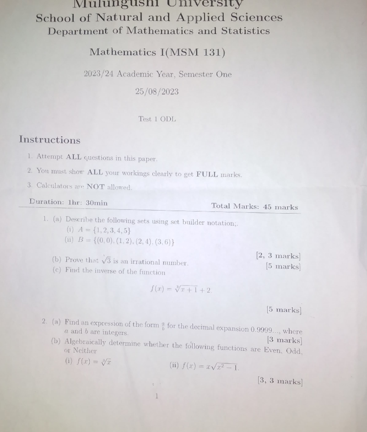 MAT 1000 - Foundation mathematics - Studocu