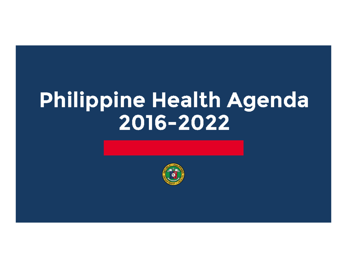 6 Philippine Health Agenda Paulyn Rosell Ubial - Philippine Health ...