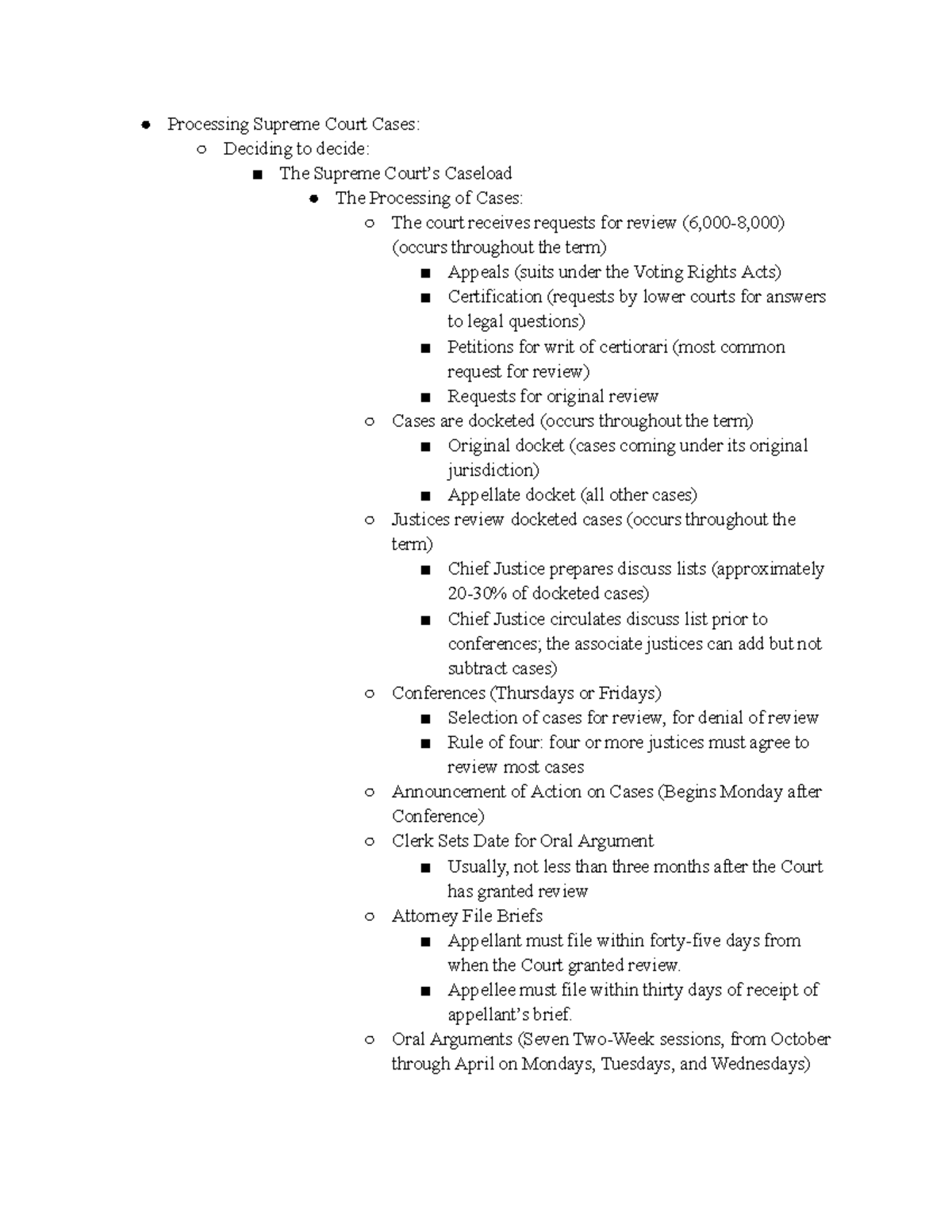 US Constitutional Law Exam 1 Study Guide - Processing Supreme Court ...