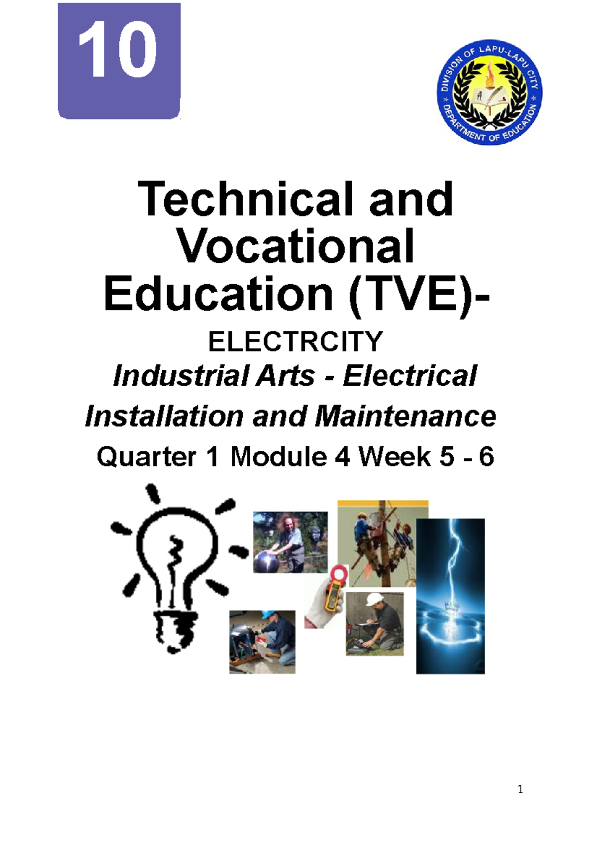 EIM- Grade-10 First-Q Module-4-WEEK-5-6 - 10 Technical and Vocational Education (TVE ...