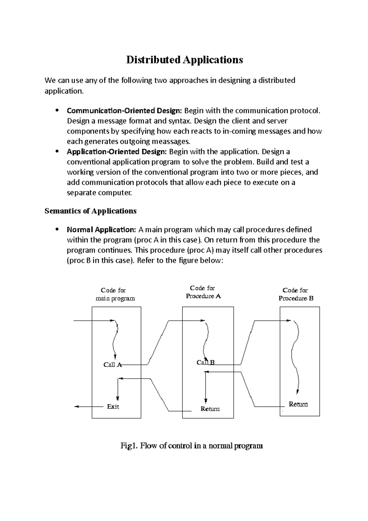 Distributed Applications - Communication-Oriented Design: Begin with ...