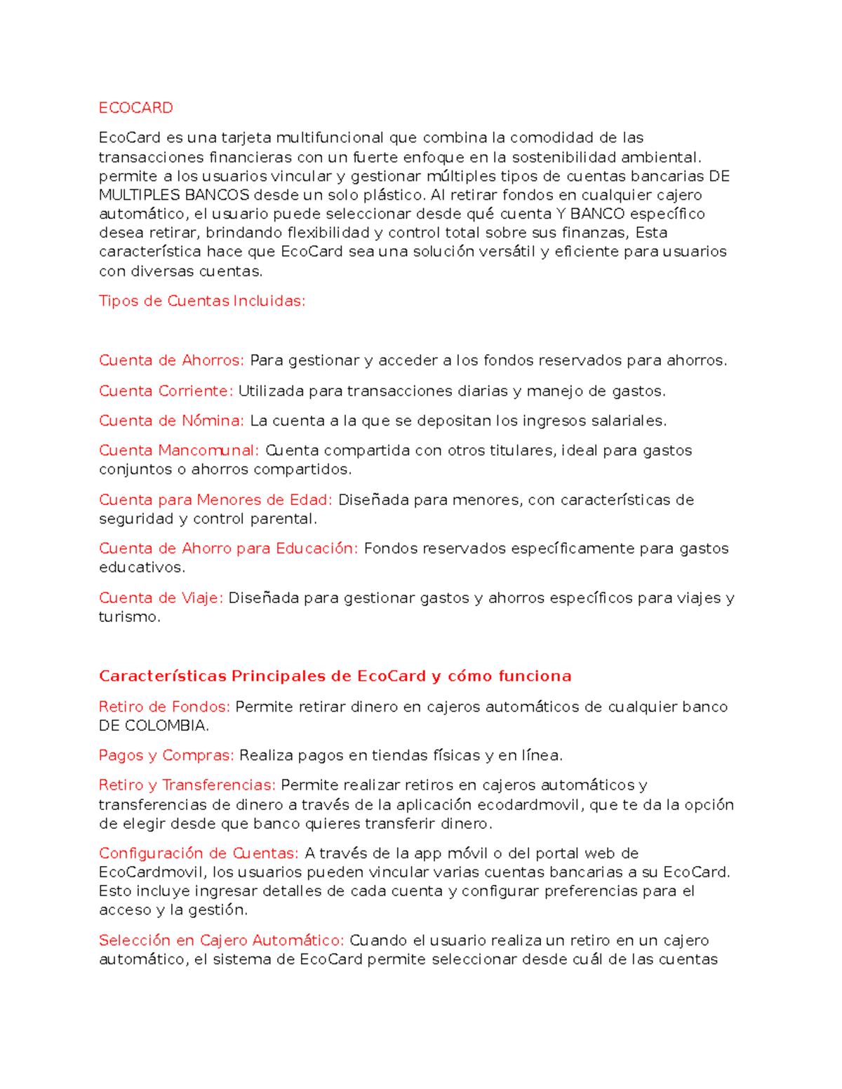 Crowdfunding DE Inversion Ecocard Tarjeta Multifuncional - ECOCARD EcoCard es una tarjeta - Studocu