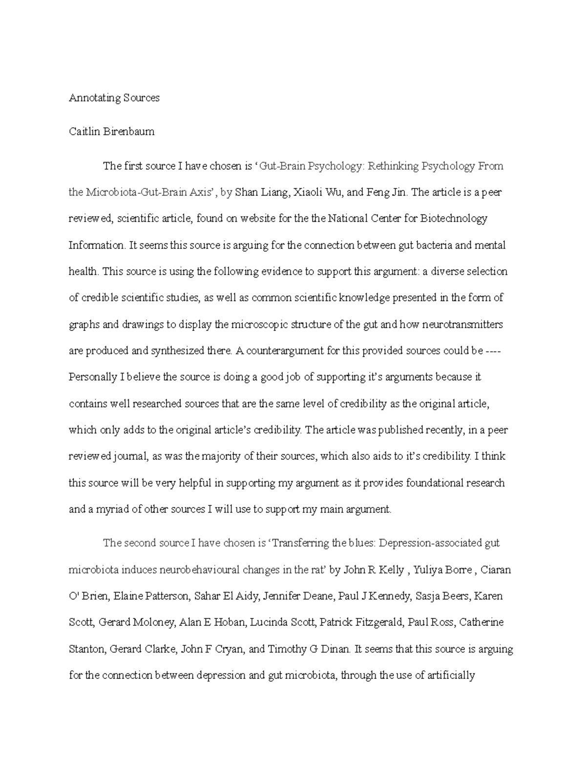 Annotating Sources-For Lecture About Research Methods - PSY-222 - SNHU ...