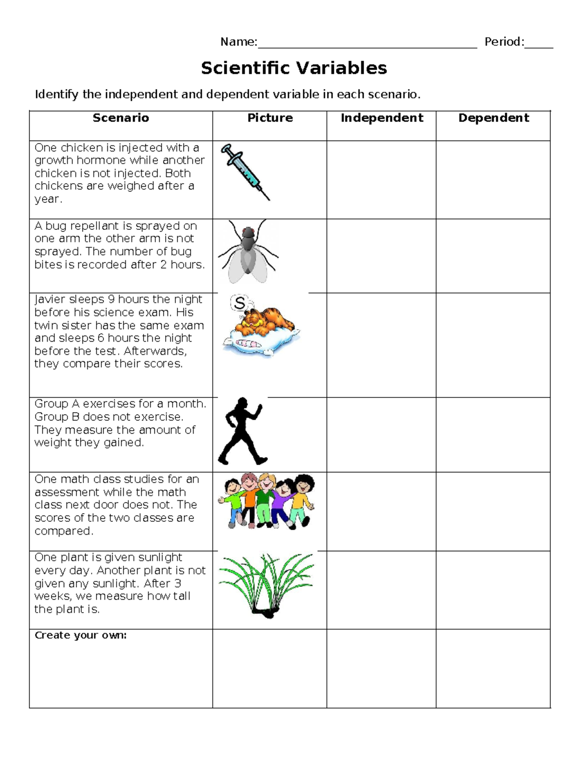 Josiah Winfield - Identifying Scientific Variables - Name