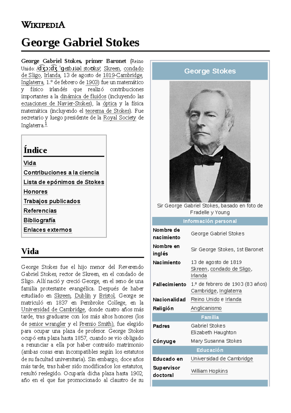George Gabriel Stokes - Minerales - George Stokes Sir George Gabriel ...