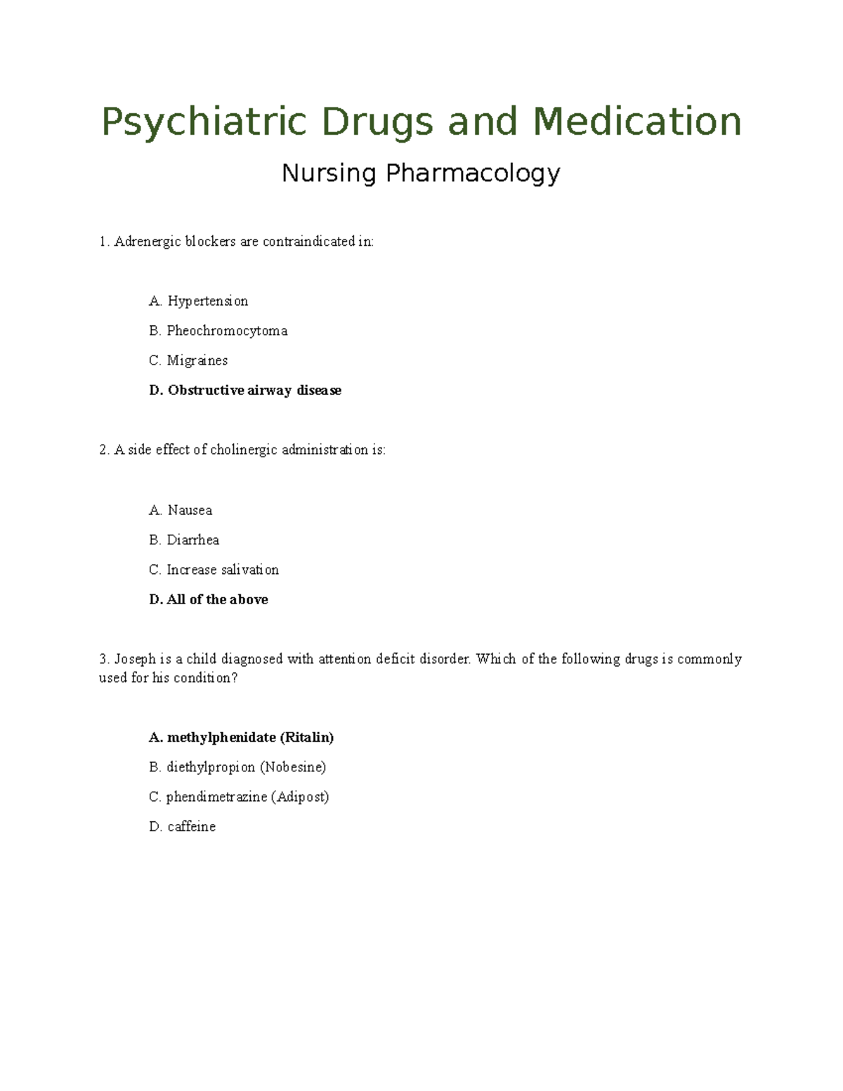 Psychiatric Drugs and Medication 2 - Psychiatric Drugs and Medication ...