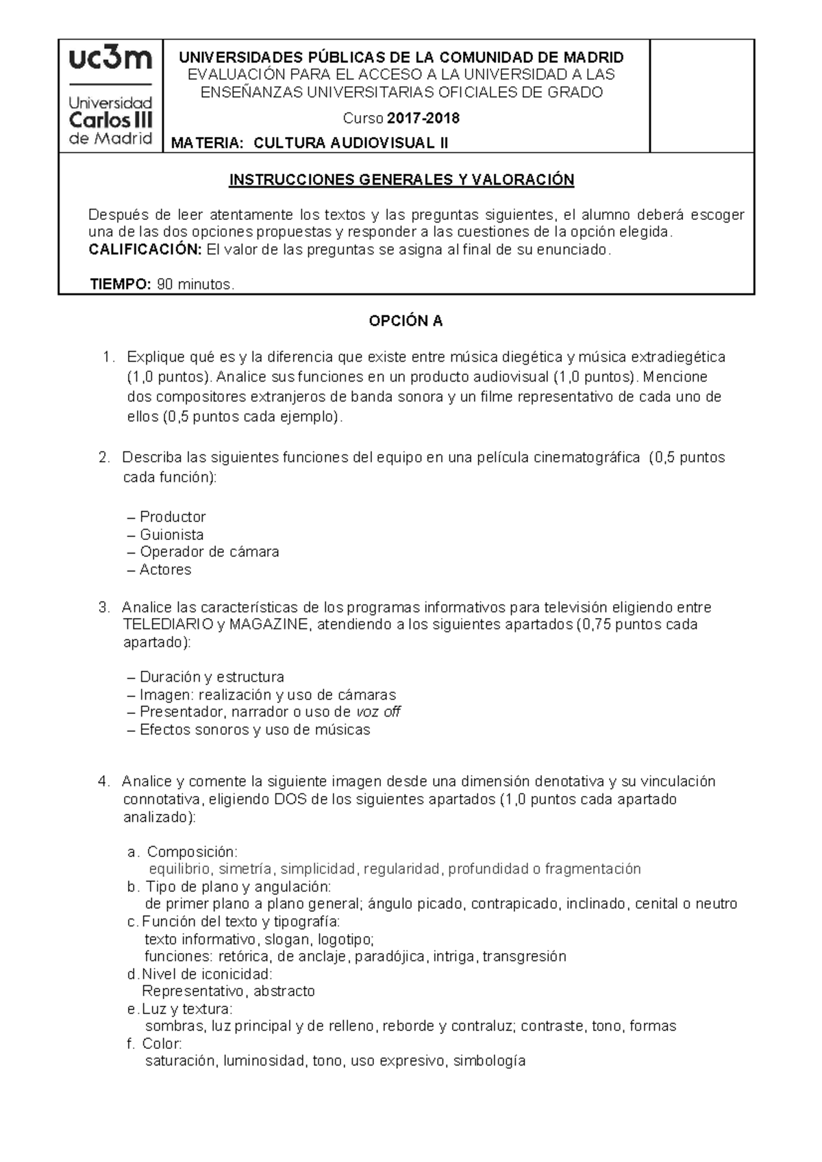 Cultura audiovisual - UNIVERSIDADES PÚBLICAS DE LA COMUNIDAD DE MADRID ...