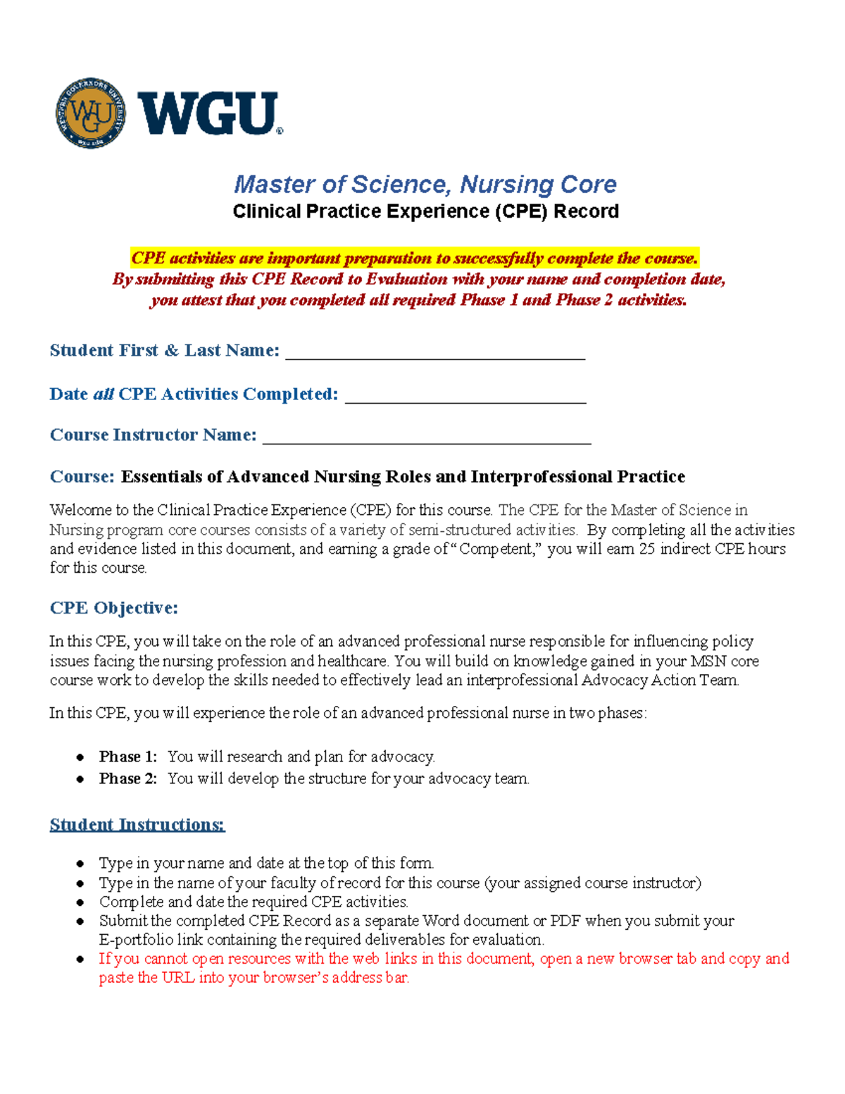 D025 CPE Record - Passed - D025 - WGU - Studocu