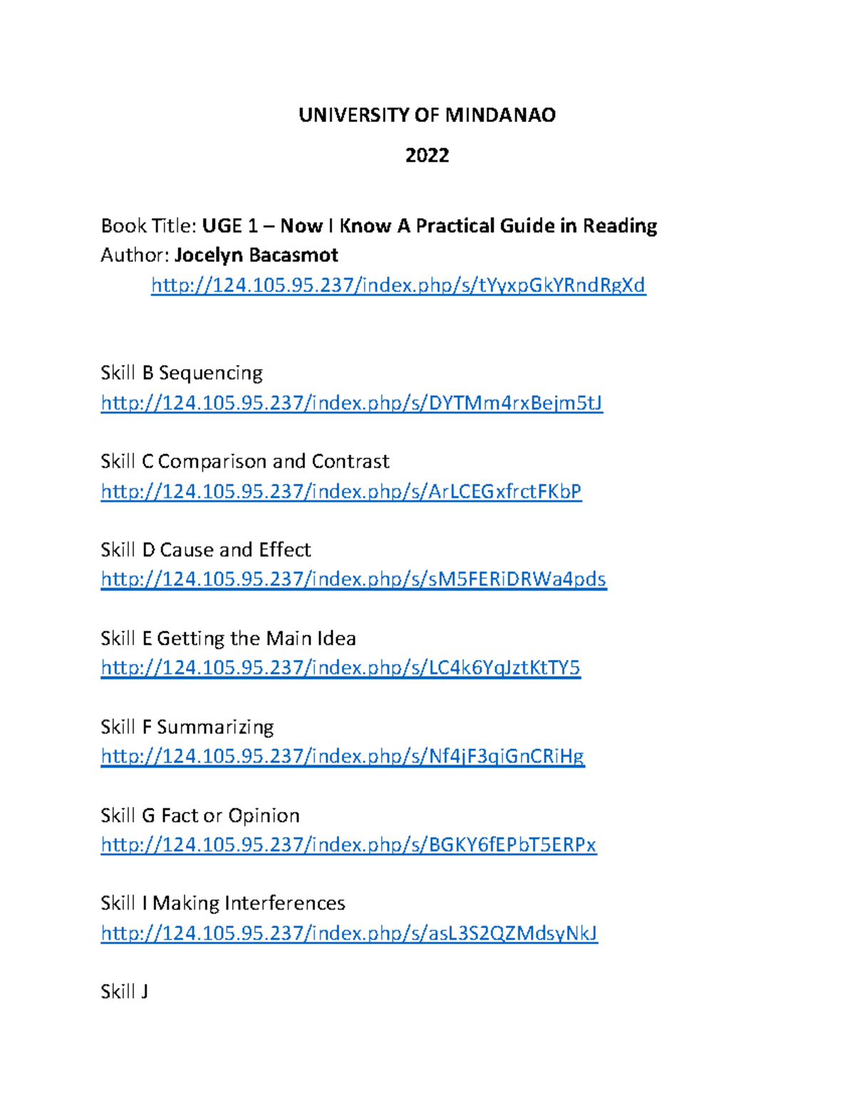 UGE1 2022 - All about reading comprehension and strategies for reading ...