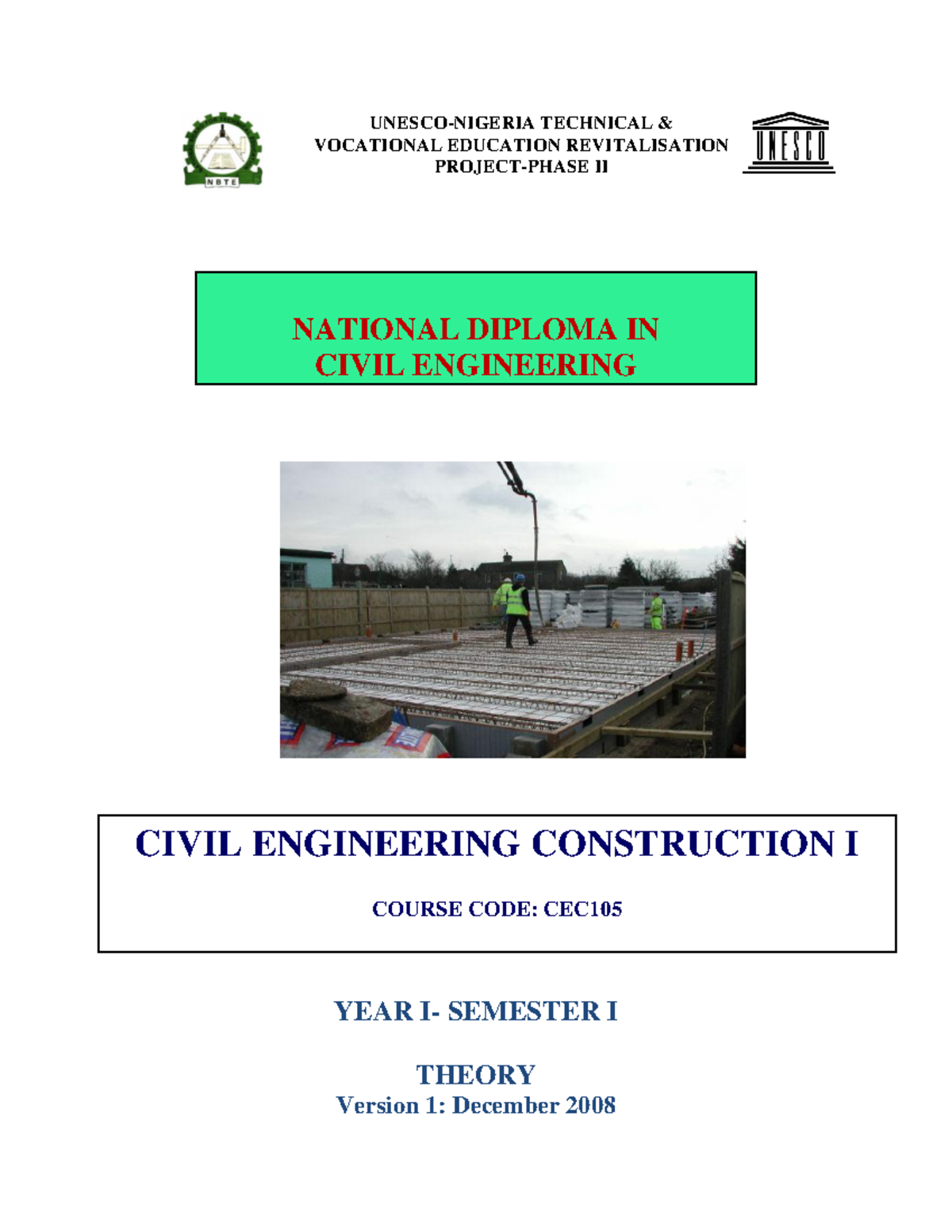 General Building Construction-1 - VOCATIONAL EDUCATION ...