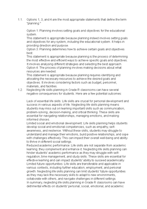 [Solved] Explain the structure and key elements of the Grade R ...