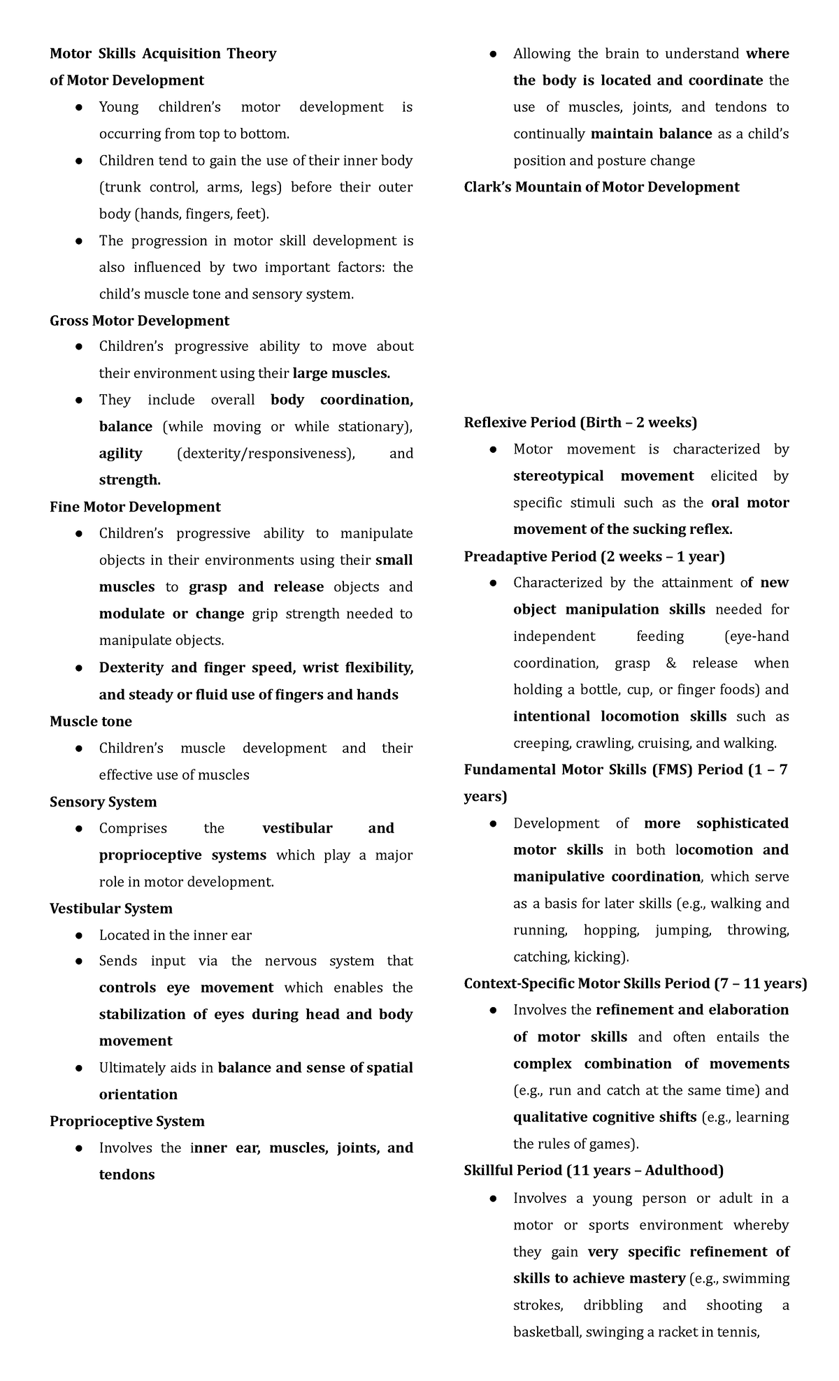 Finals-Notes - Motor Skills Acquisition Theory of Motor Development ...