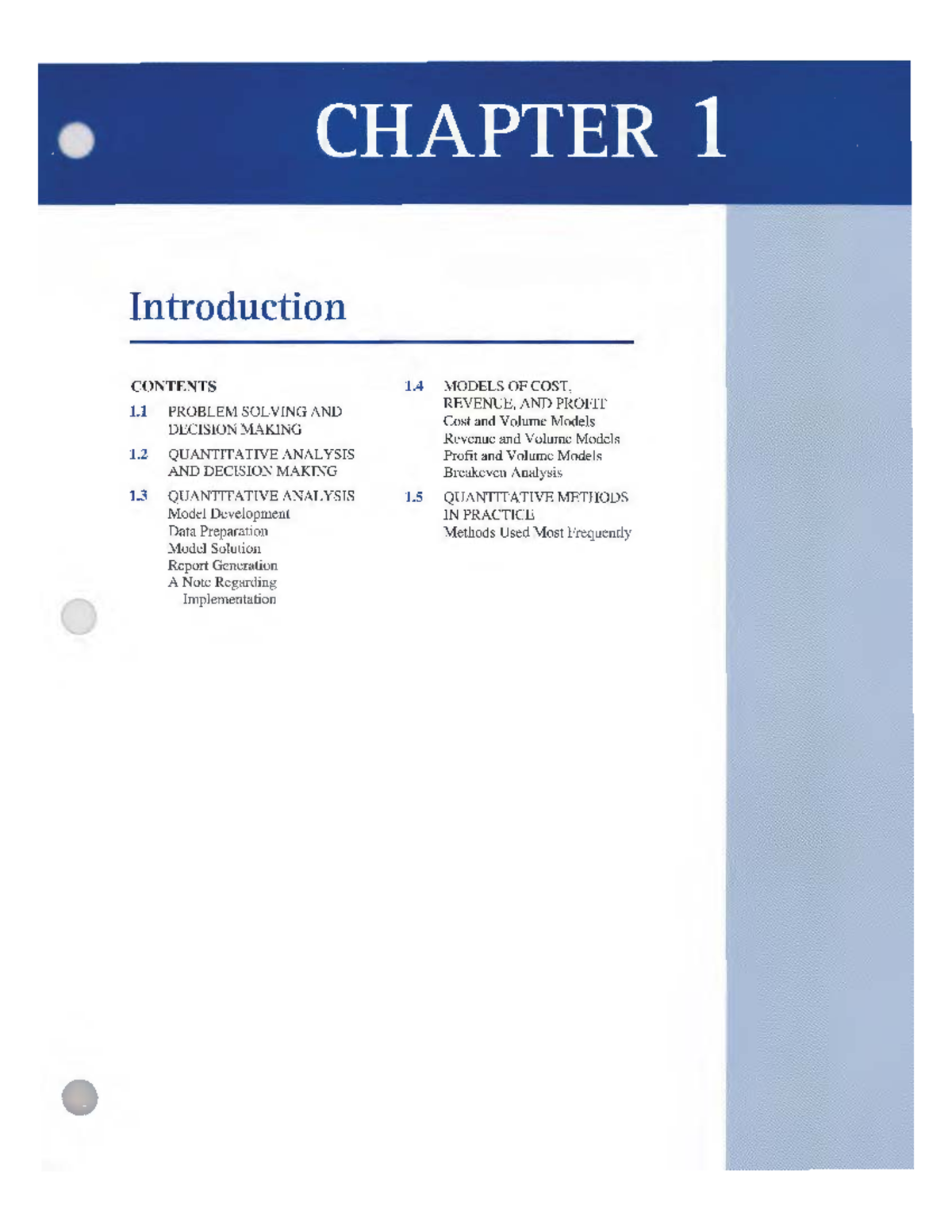 Ch1 - Chapter 1 - Quantitative Methods for Business - Studocu