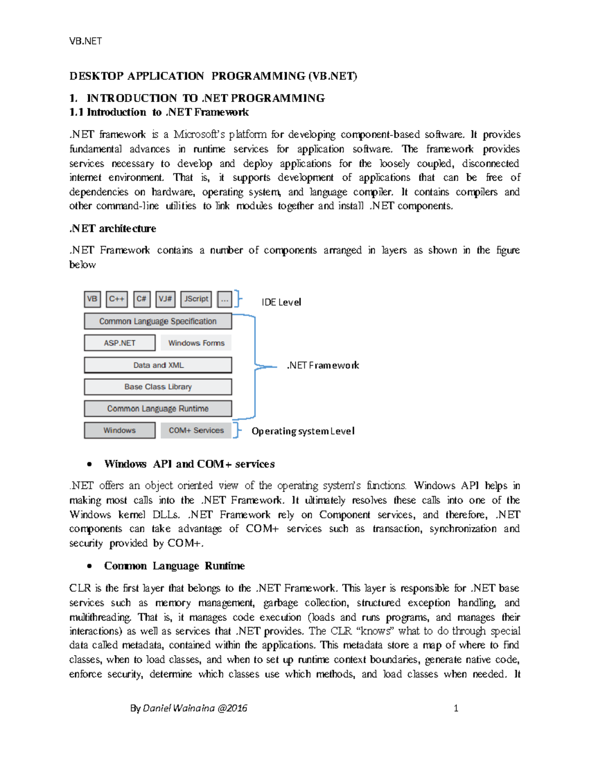 Application programming - DESKTOP APPLICATION PROGRAMMING (VB) 1 ...
