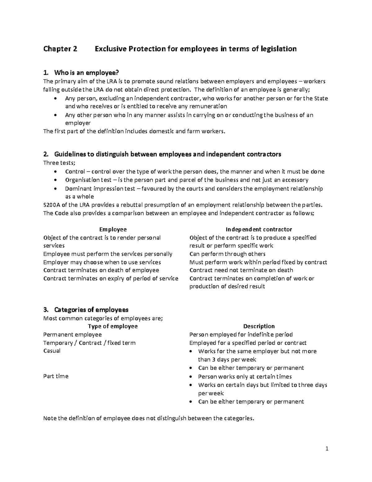 MRL3702 text Book Summary Chapter 2 Exclusive Protection For