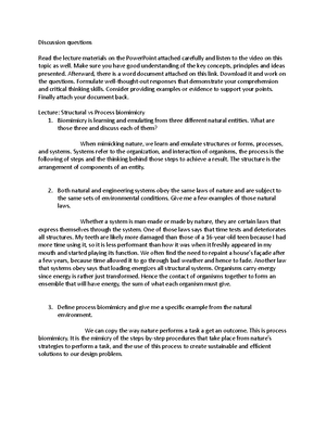 Review Questions on Biosphere vs Technosphere - Review questions Read ...