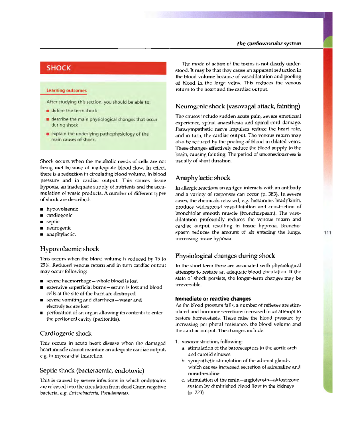 Human-Anatomy and Physiology 65 - The cardiovascular system SHOCK ...