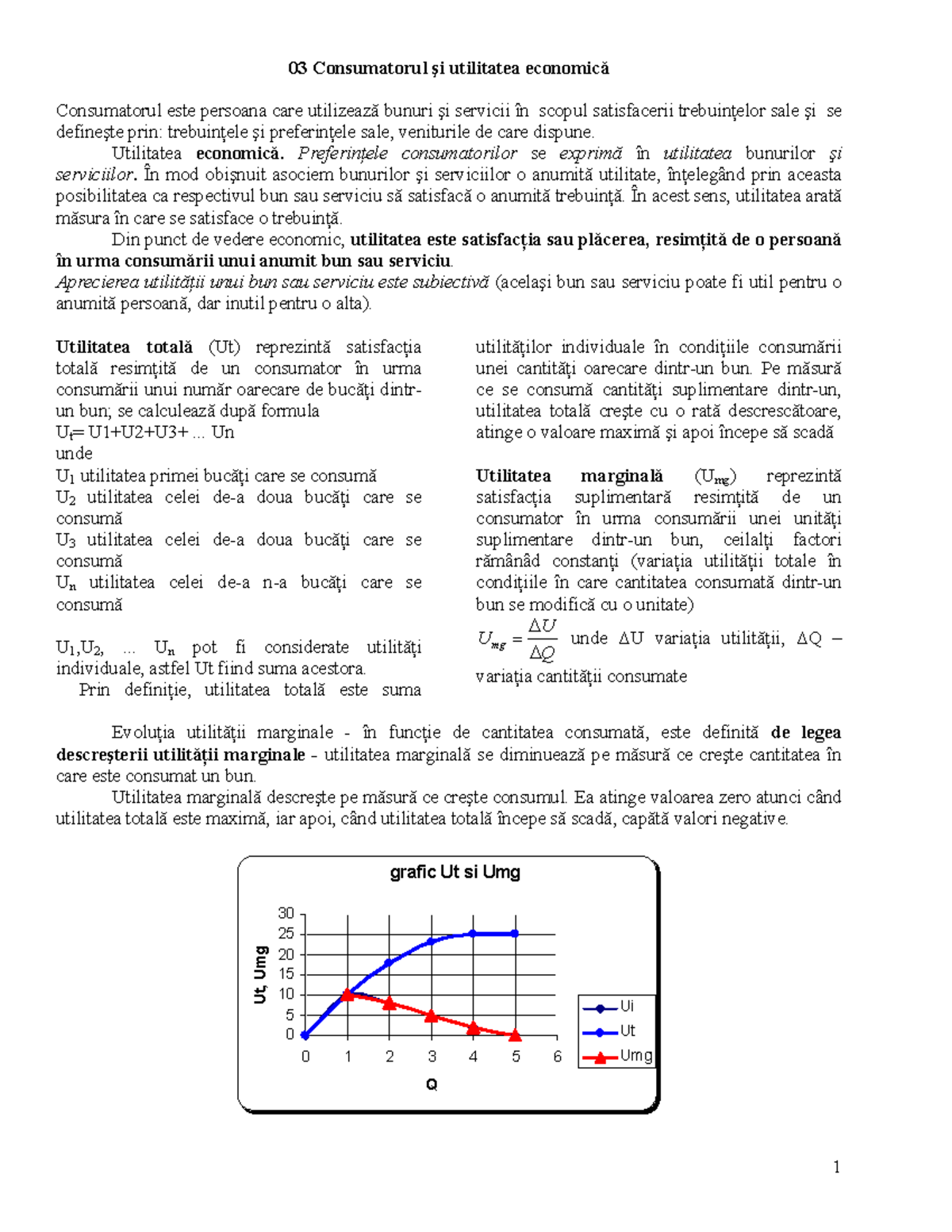03 Consumatorul si utilitatea economica - 03 Consumatorul şi utilitatea ...
