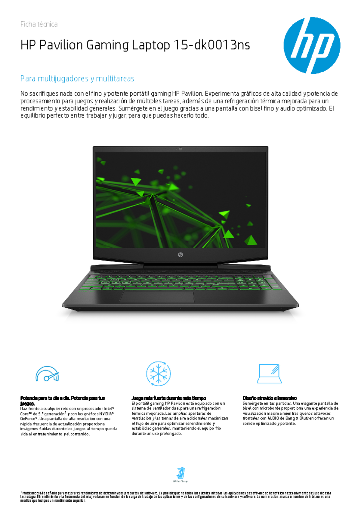 Edicon DSD Portable - laptops - Ficha técnica HP Pavilion Gaming Laptop ...