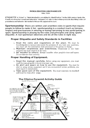 Pointers to review in PE - The Objectives of Physical Education 1 ...