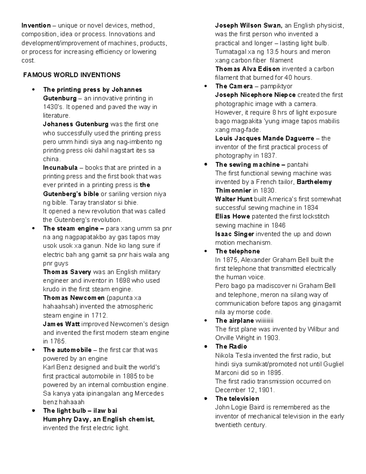 World inventions reviewer yata - Invention – unique or novel devices ...