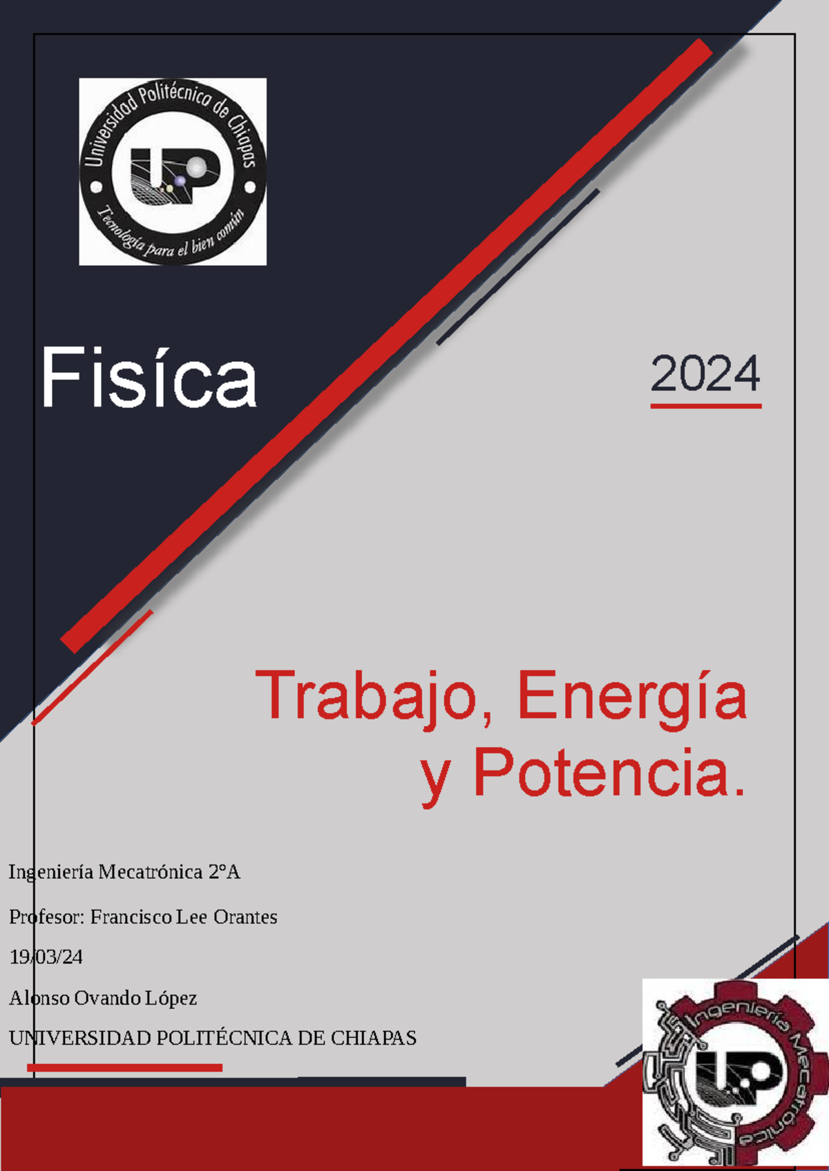 Portada-formal-roja - ADFASDF - Fisíca 2024 Ingeniería Mecatrónica 2°A ...