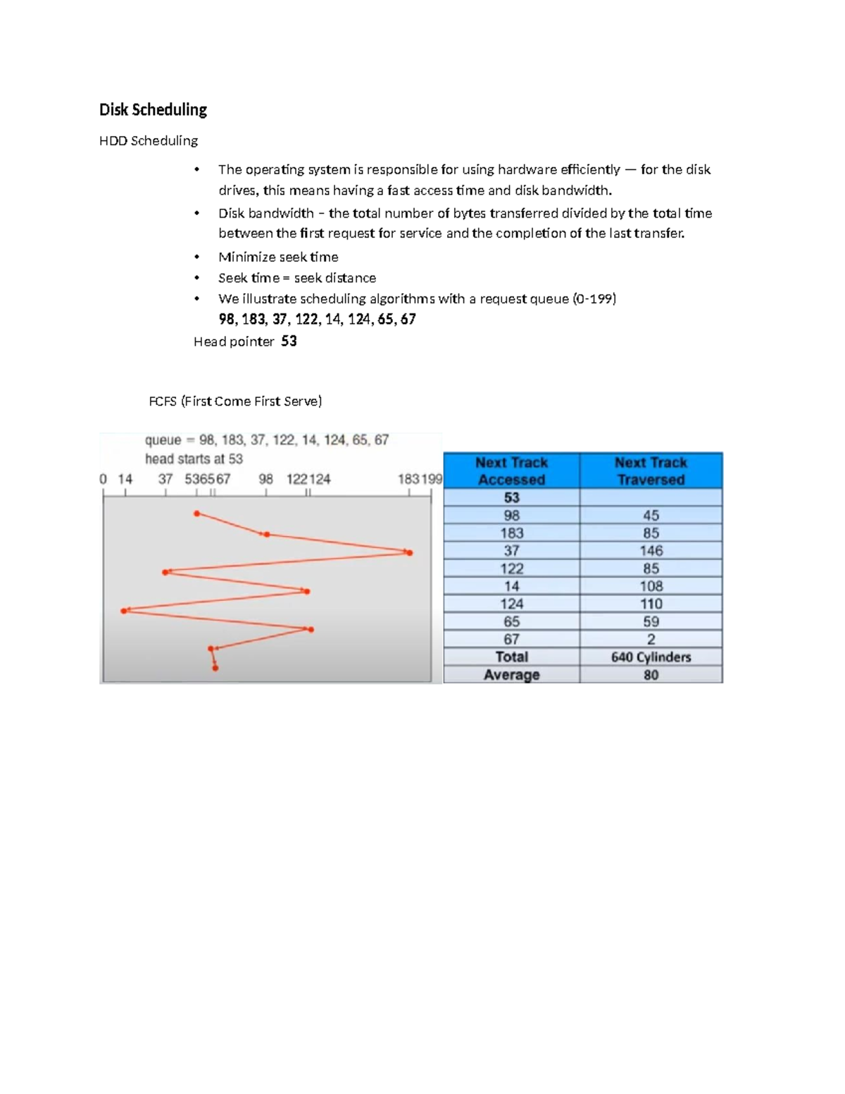 IT154 OS (Disk Scheduling) - Disk Scheduling HDD Scheduling - The ...