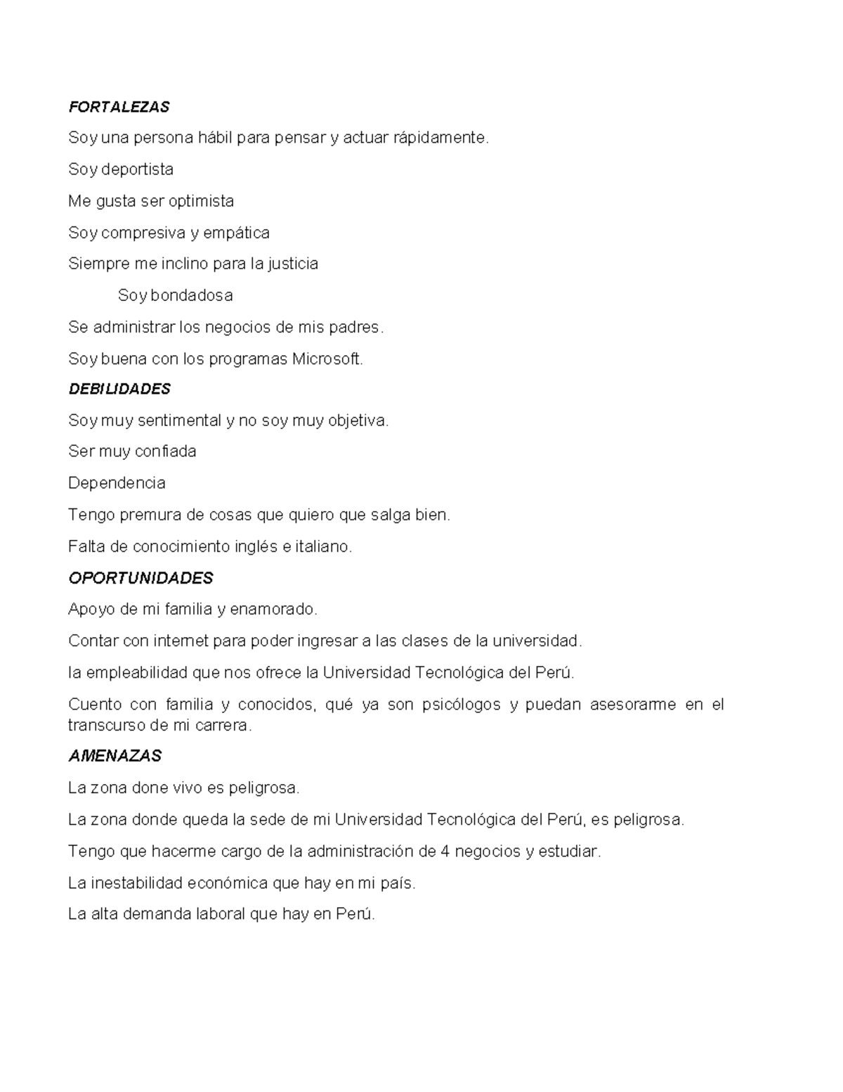 Semana 16. autoconocimiento - FORTALEZAS Soy una persona hábil para ...
