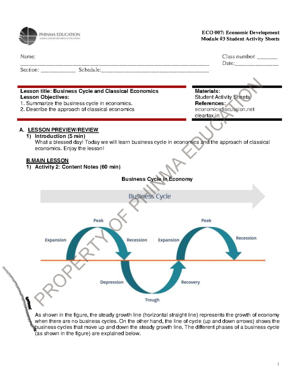 SAS4-ECO007 - Notes on Economic Development - Module #3 Student ...
