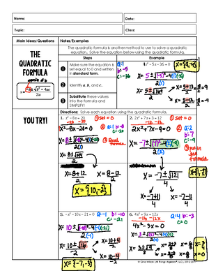 Section 9 - notes - Name: Date: (Algebra) Sections 9. 2 - 9: Graphing ...