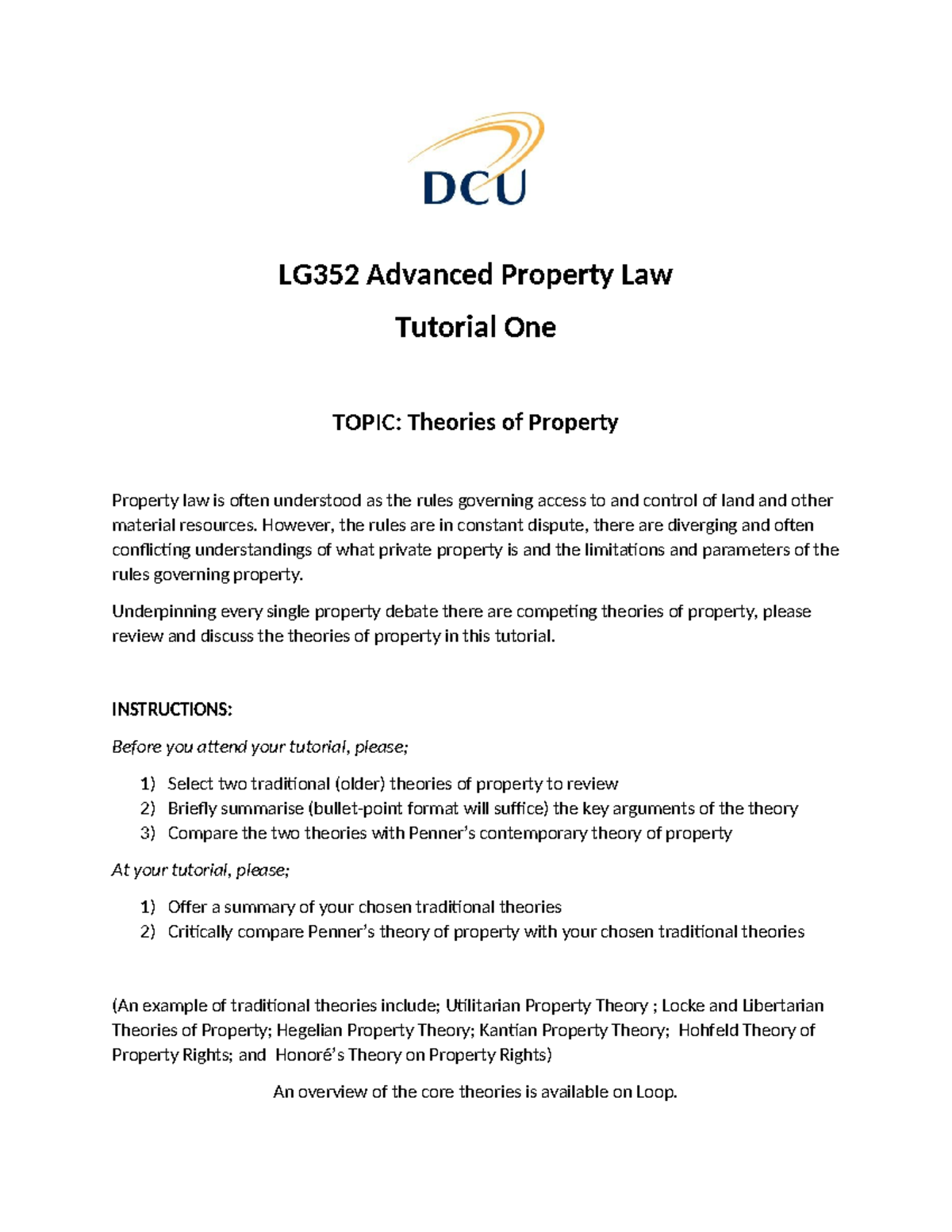 Tutorial One Question - Summary Digital Logic Design - LG352 Advanced ...