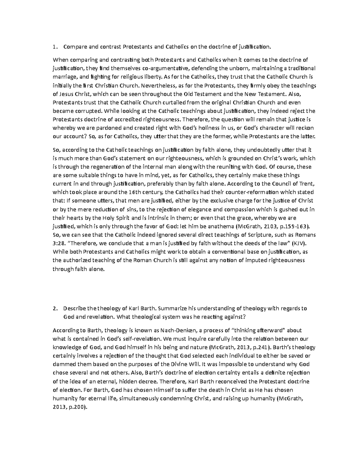 4162023 - DQ and class work - Compare and contrast Protestants and ...