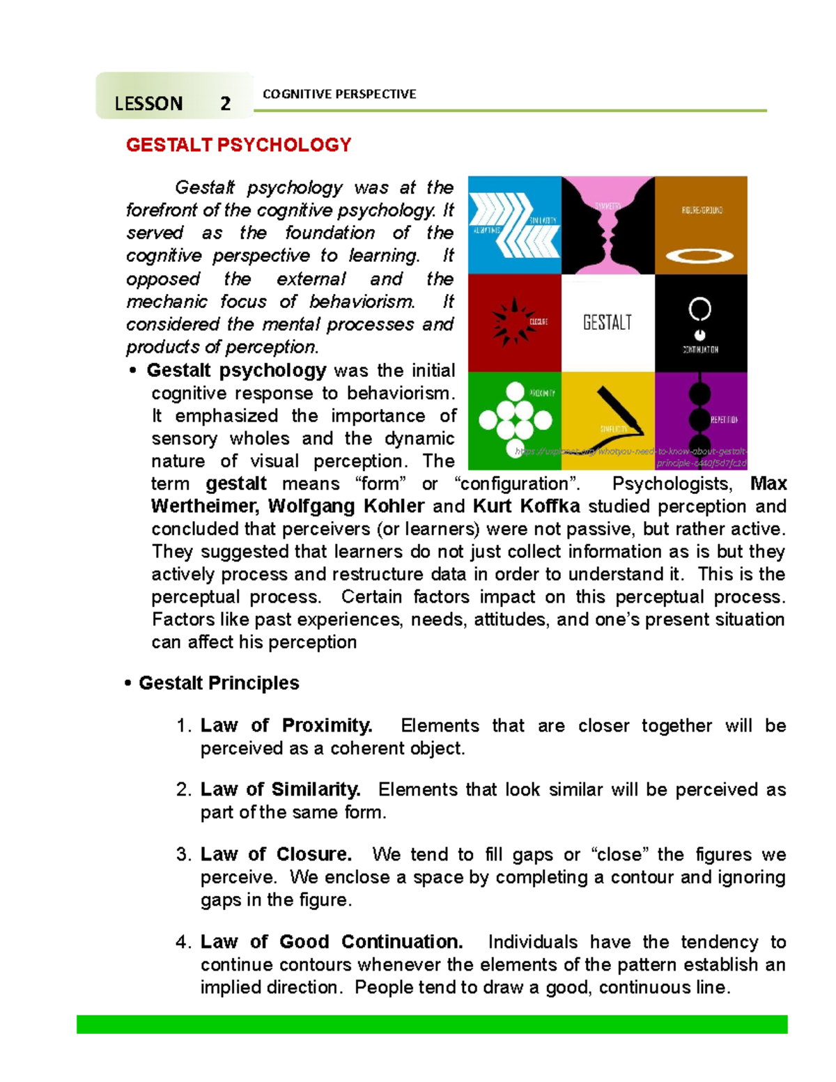 Different instruction is required for different learning outcomes ...