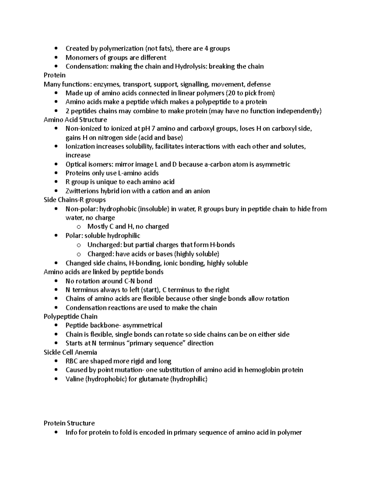 Macromolecules - Lecture notes 1-4 - Created by polymerization (not ...