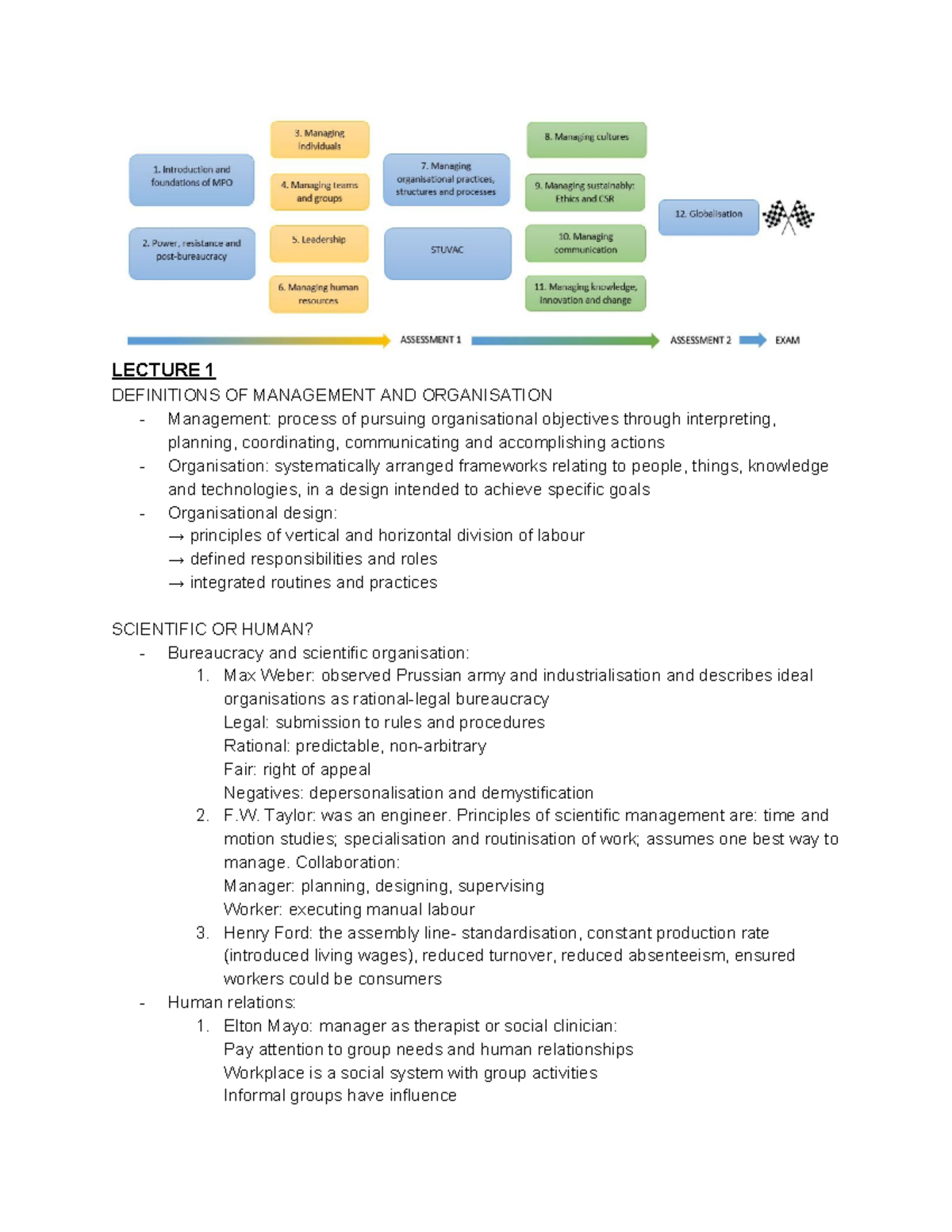 MPO Lecture Notes - LECTURE 1 DEFINITIONS OF MANAGEMENT AND ...