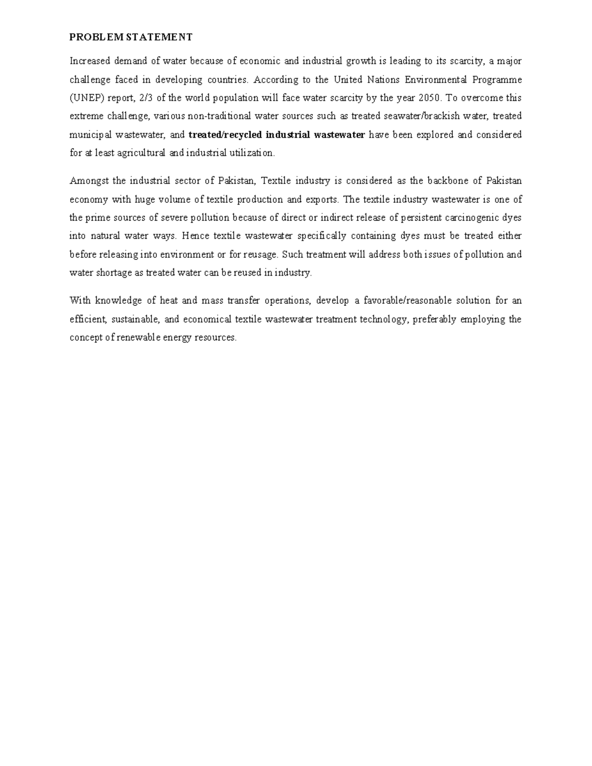 CEP Statement - Hello world - PROBLEM STATEMENT Increased demand of ...