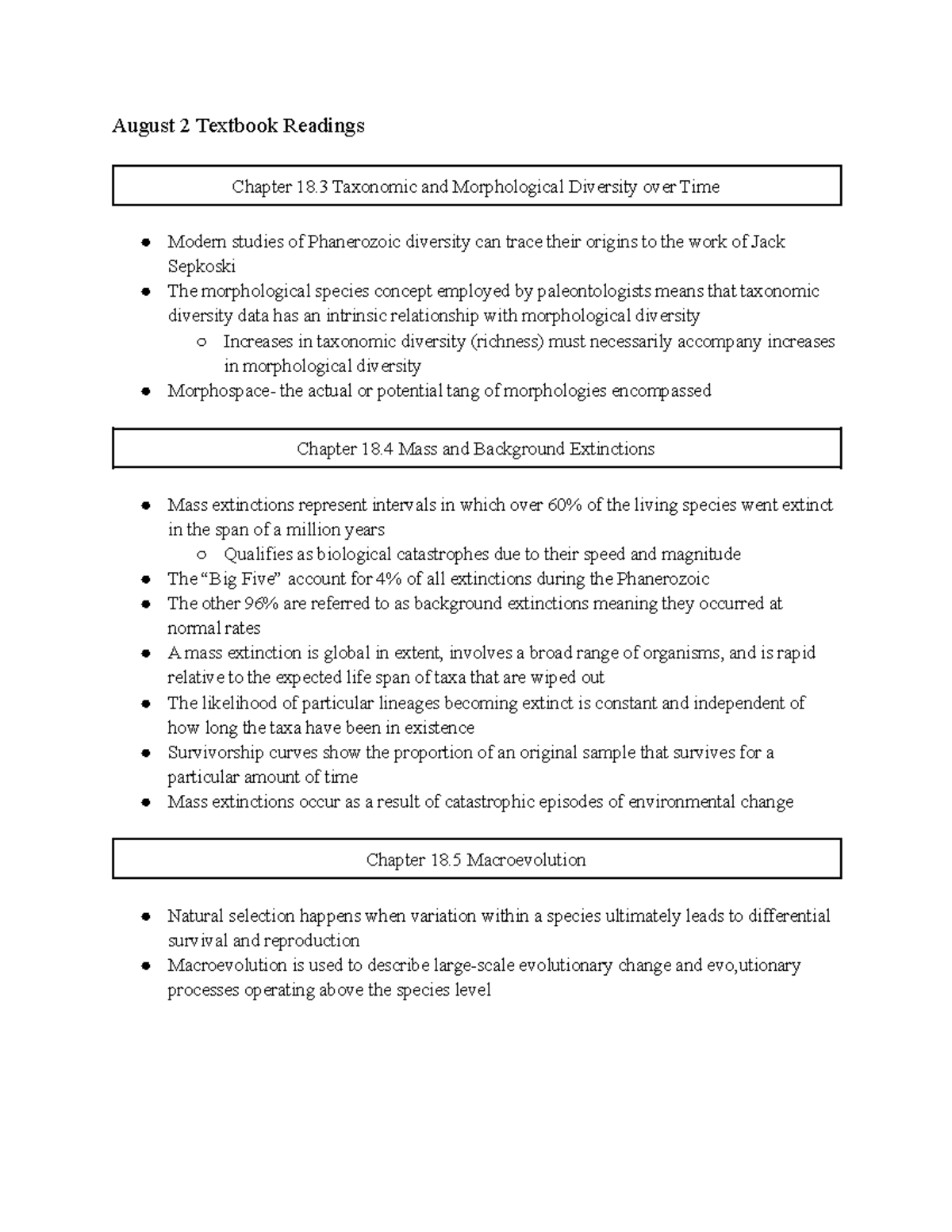 Chapter 18.3-18.5 Textbook Notes - August 2 Textbook Readings Chapter ...
