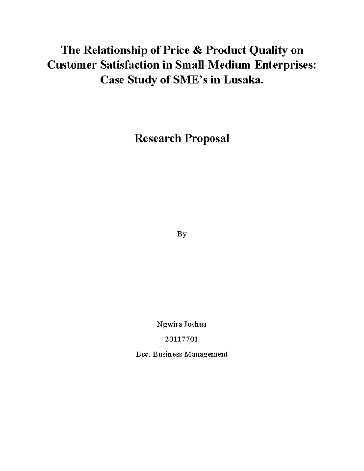 The Relationship between Price & Product quality and customer ...