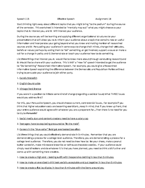 2 Minute Object Speech Outline - Intro: - Tell story of habs moving to ...