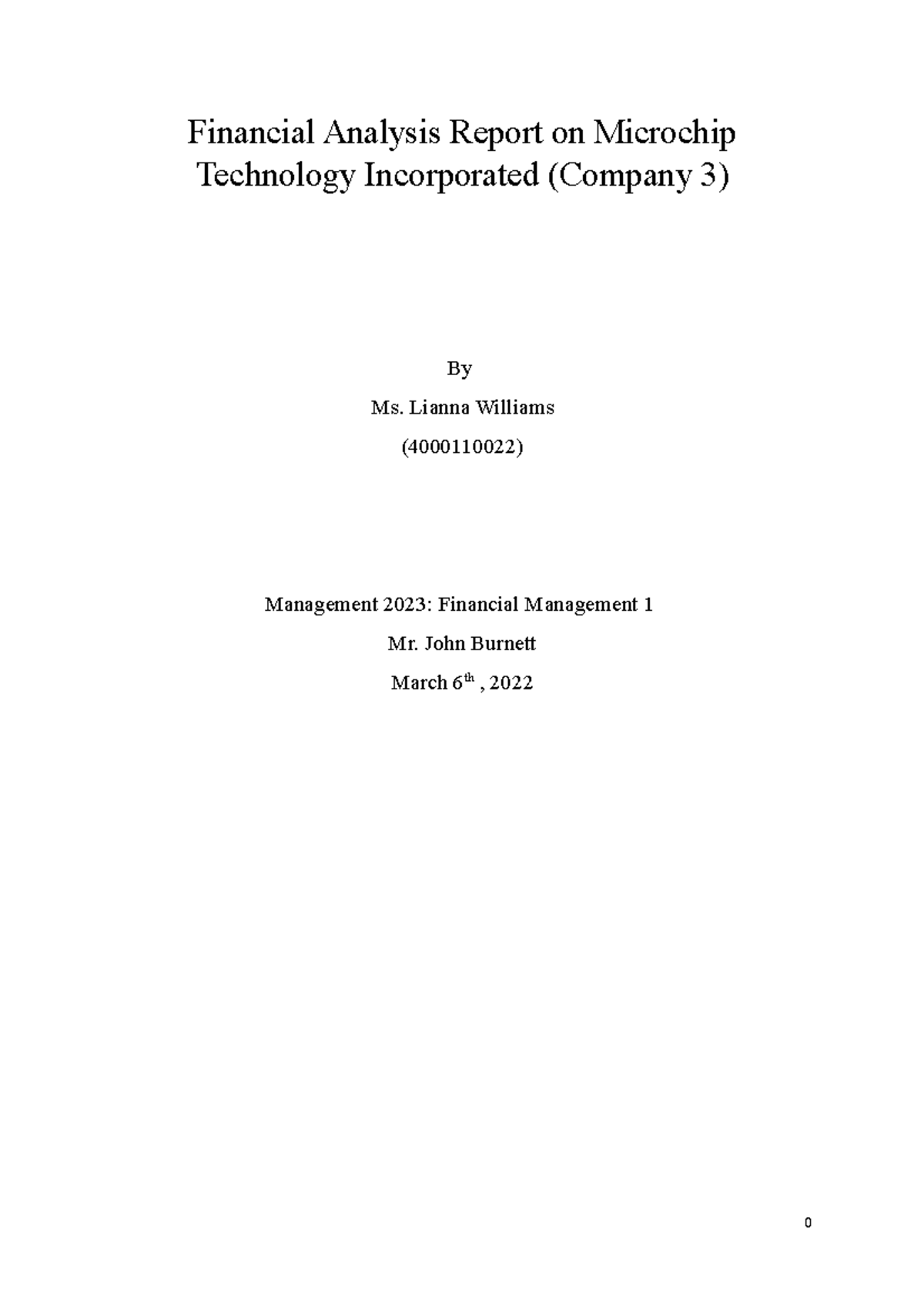 Financial Management Project 2022 - Financial Analysis Report on ...